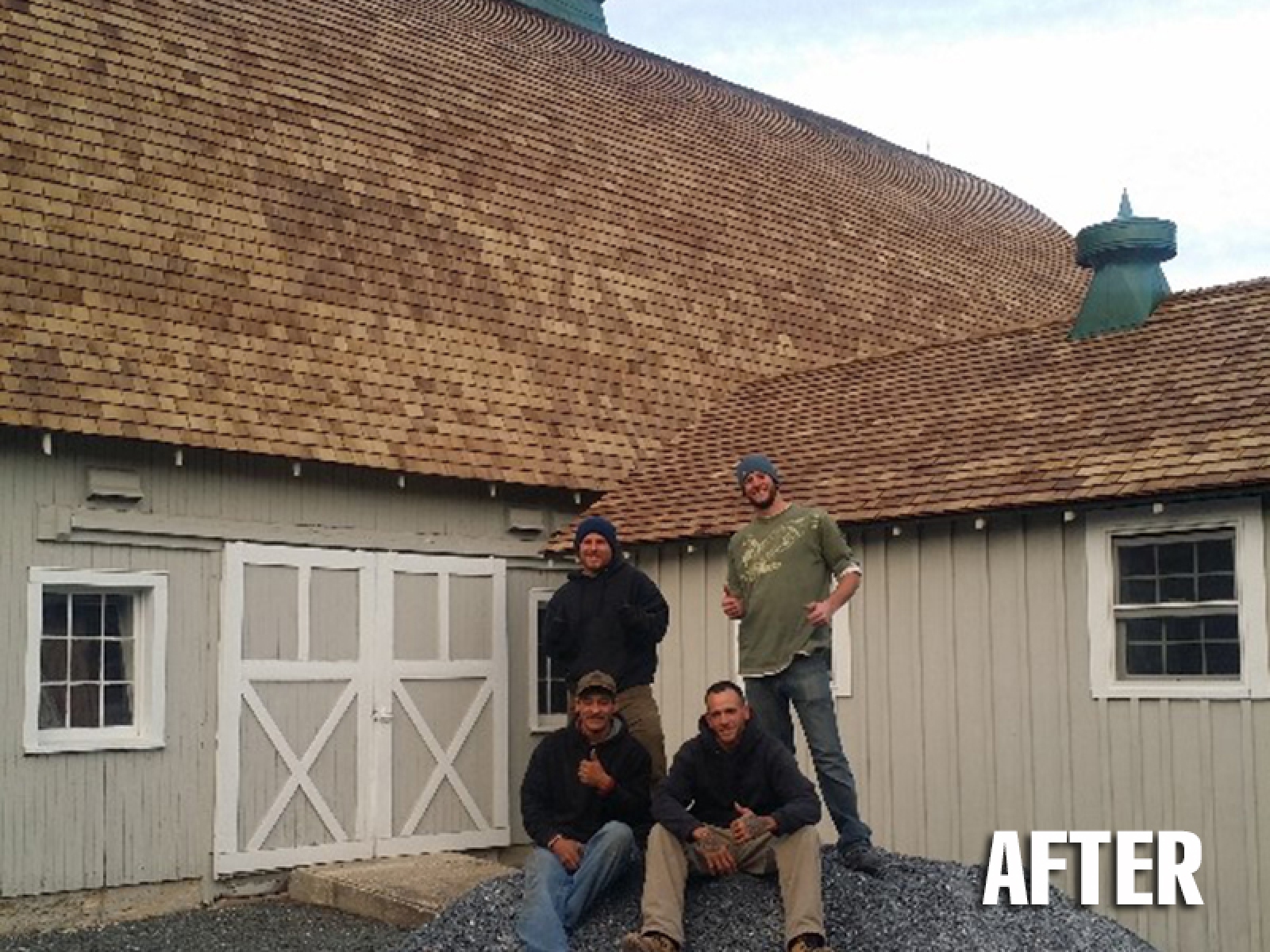 Barn Roof Wood Shingle Replacement Project - Jurin Roofing Services